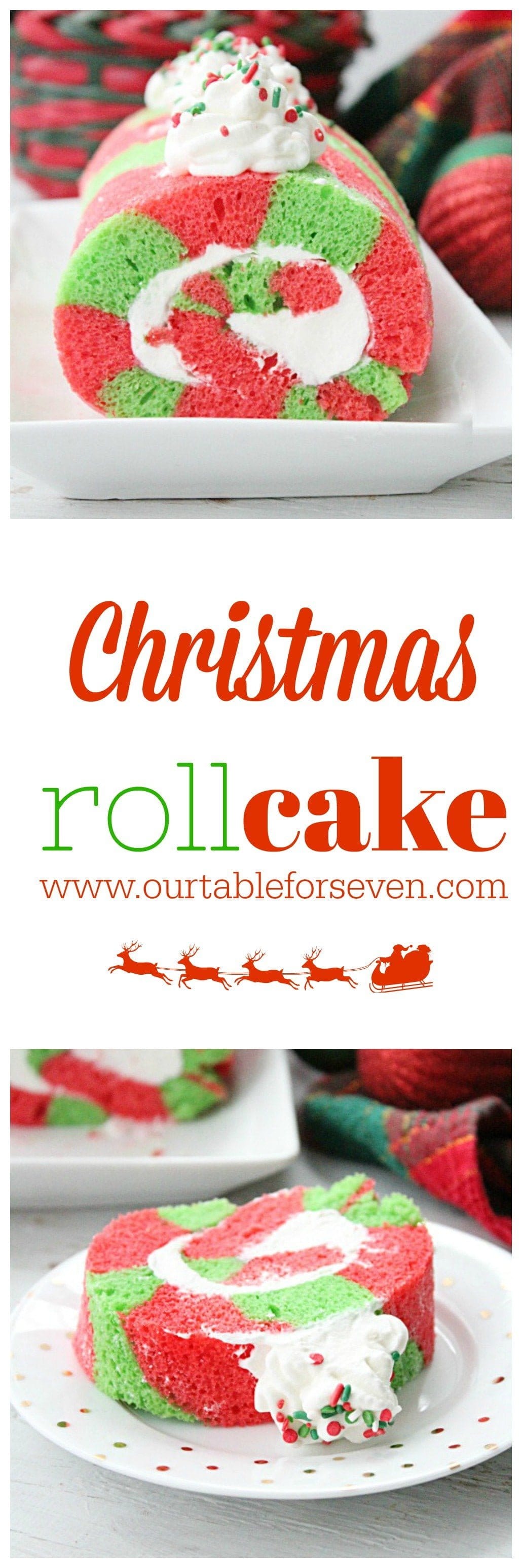 Christmas Roll Cake Table for Seven